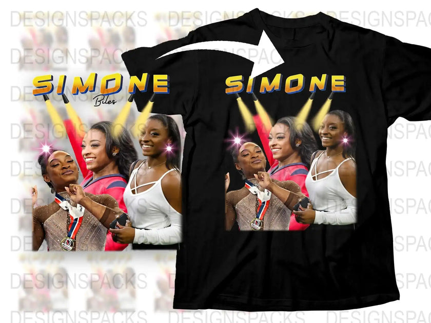 Simone Biles A True Icon and Inspiration Graphic Png Digital Download