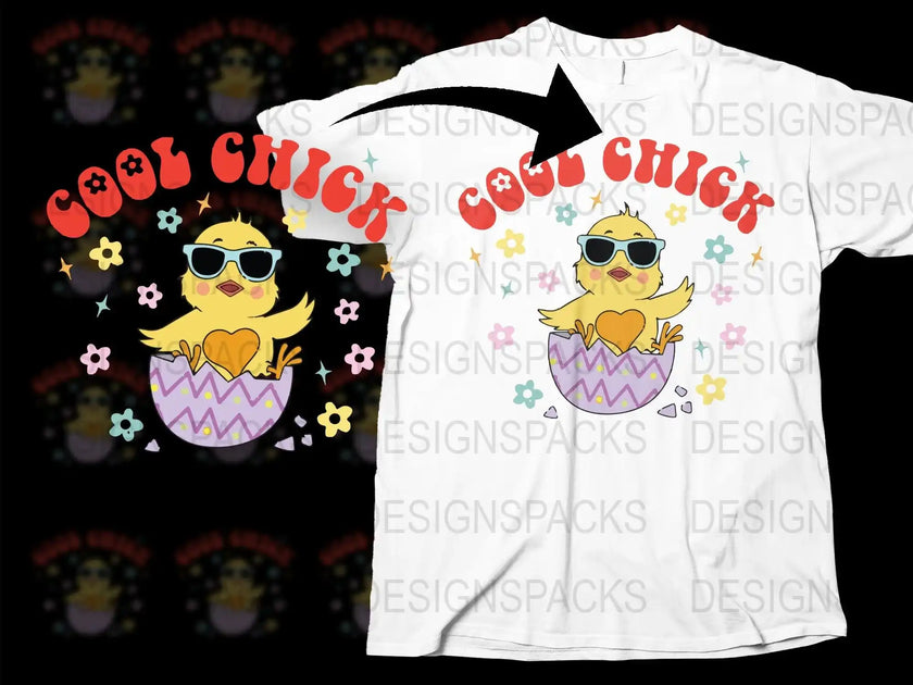Cool Chick Easter Egg Sunglasses Graphic Png Digital Download