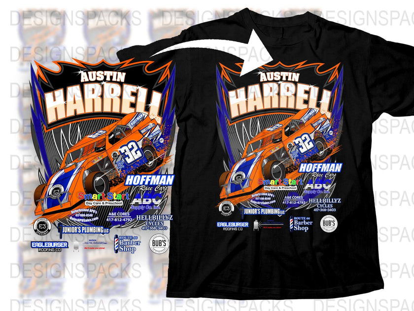 Austin Harrell Race Car Graphic Png Digital Download