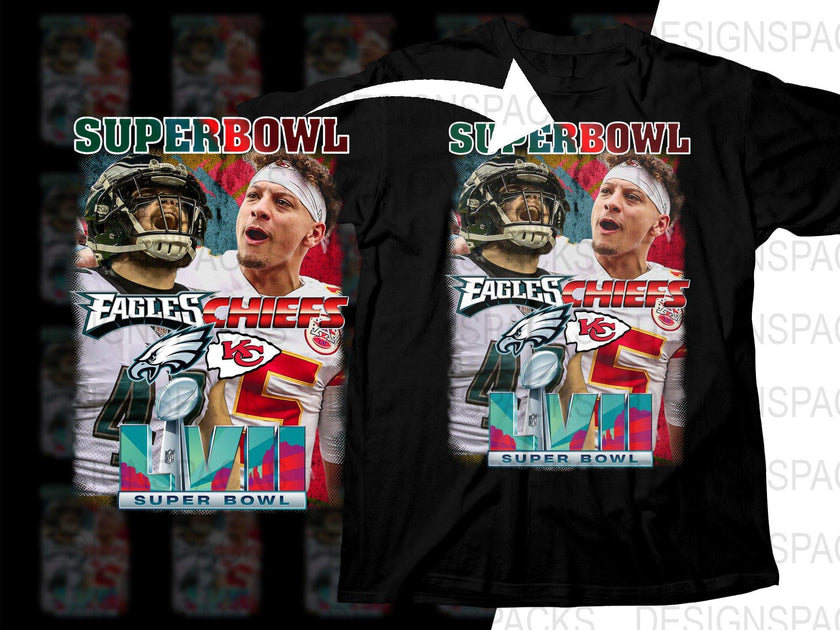 Super Bowl LVII Eagles vs Chiefs Png Digital Download