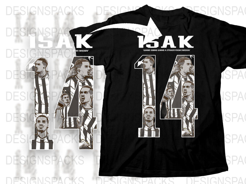 ISAK Number 14 Striped Classic Design Png Digital Download