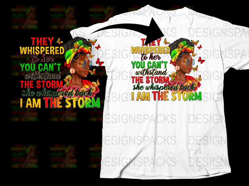 Empowering Black Woman Statement Png Digital Download