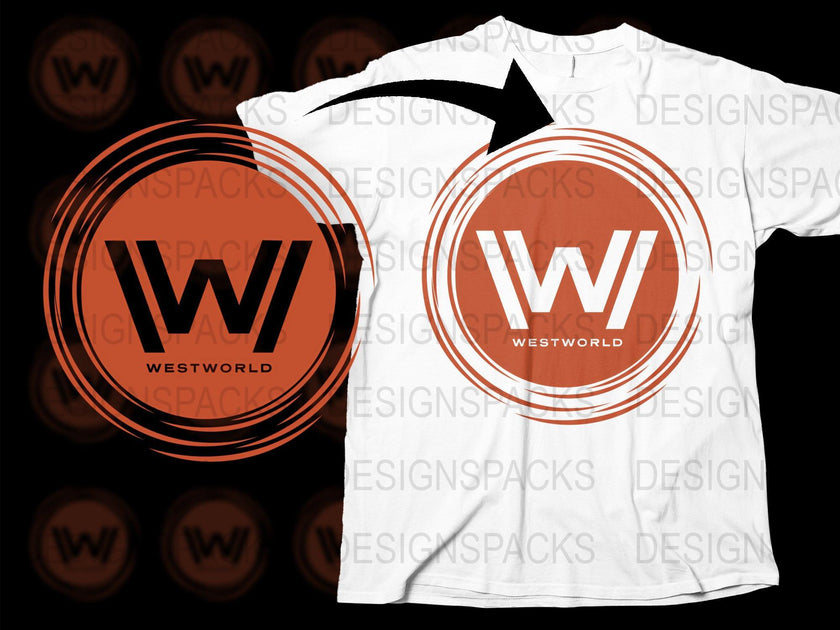 Westworld W Logo Distressed Design Png Digital Download