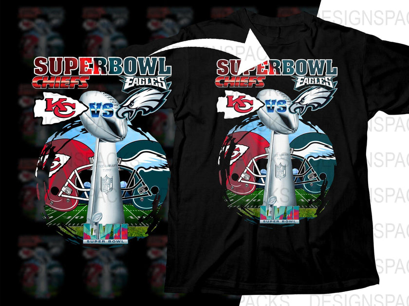 Super Bowl Chiefs VS Eagles Png Digital Download