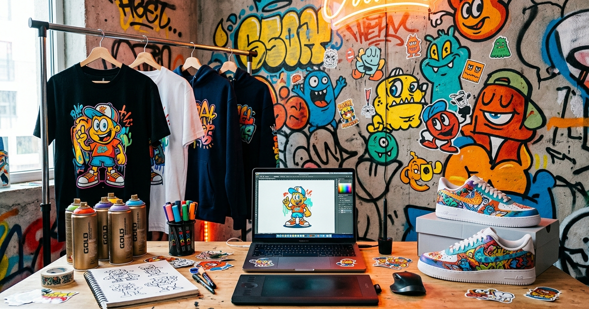 Best Streetwear Cartoon Graffiti PNG Bundles for T-Shirts – DESIGNSPACKS