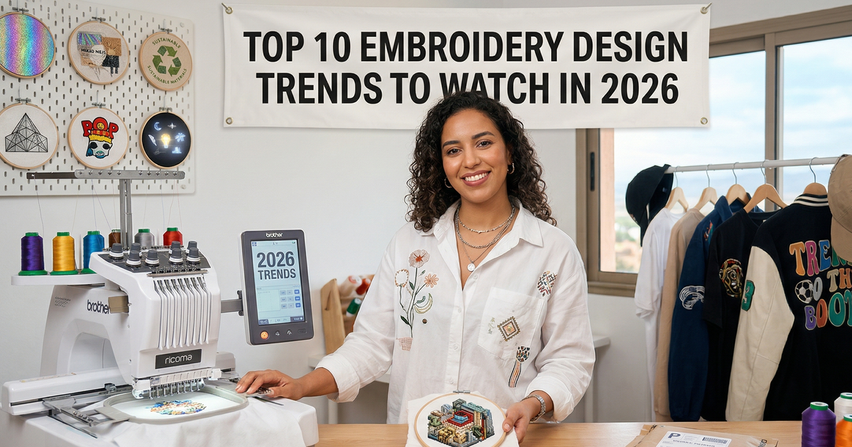 Top 10 Embroidery Design Trends to Watch in 2026 – DESIGNSPACKS