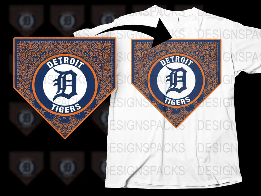 Detroit Tigers Graphic Design Baseball Png Digital Download