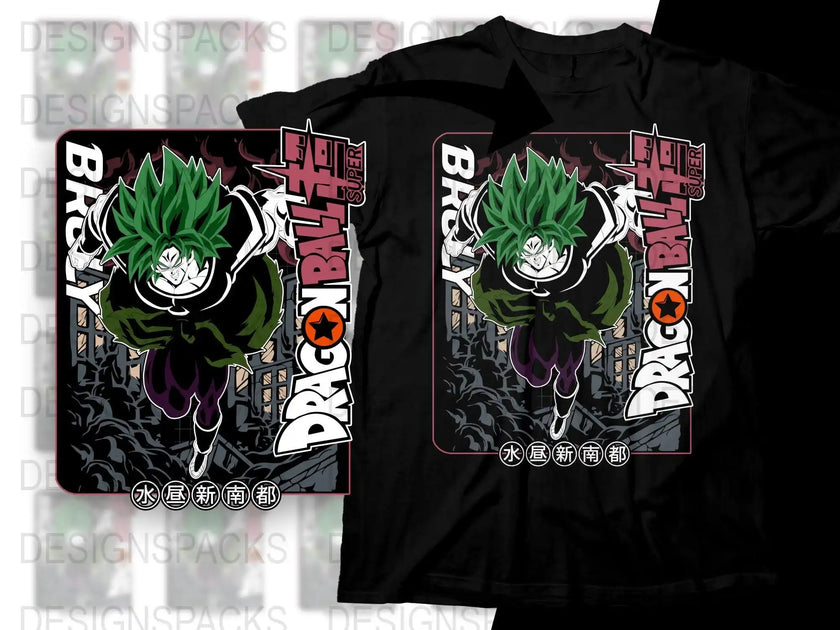 Broly Dragon Ball Super Power Boost Graphic Png Digital Download