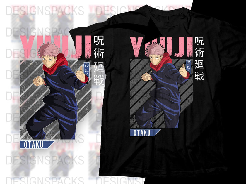 Stylish Yuji Anime Design for Otaku Png Digital Download