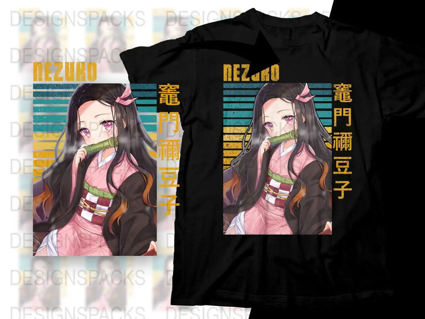 Nezuko Anime Themed Unique Png Digital Download