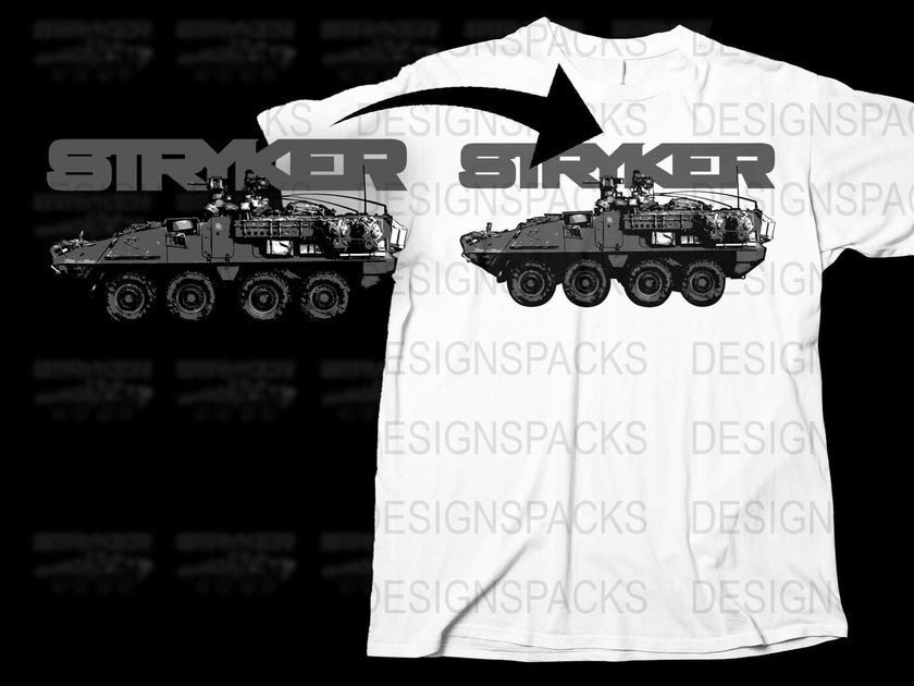 Stryker Military Combat Vehicle Graphic Png Digital Download