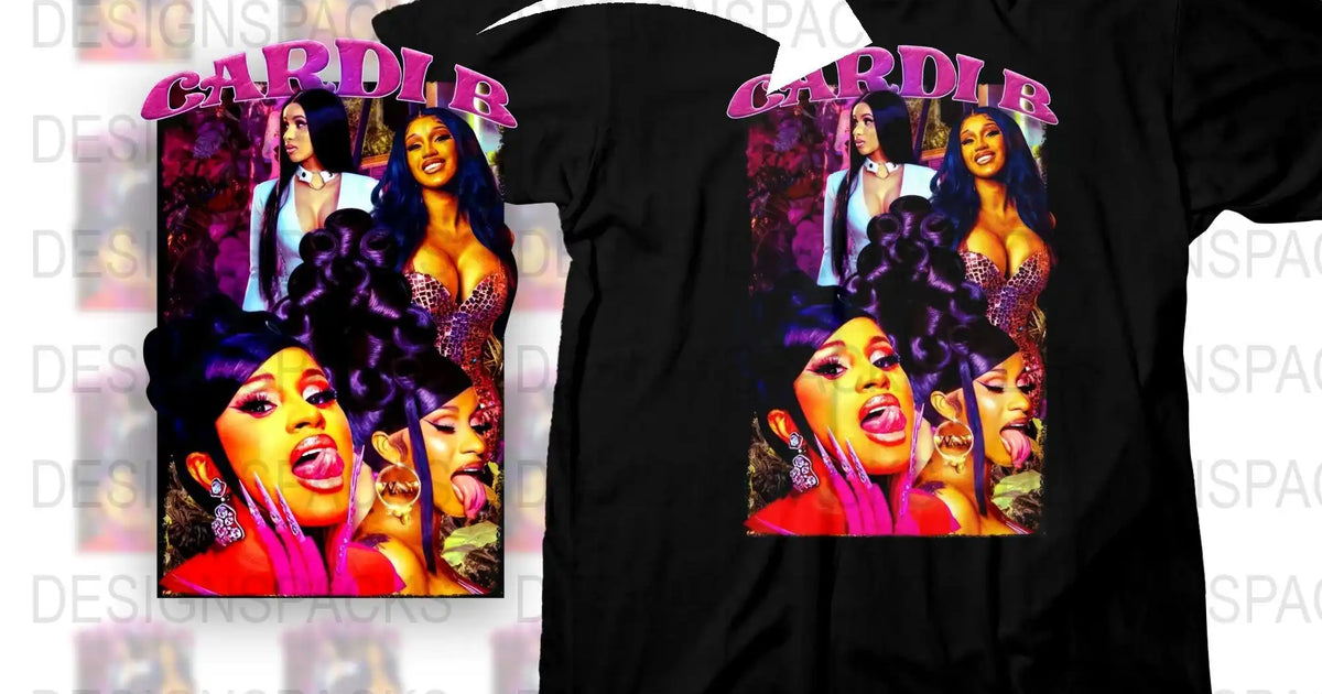 Cardi B Faces Artwork Design Bootleg Music Artist Png Digital Download ...