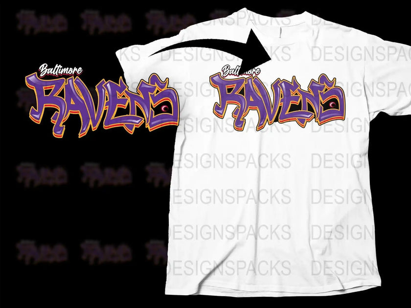 GRAFFITI Football ravens Team Png Digital Download