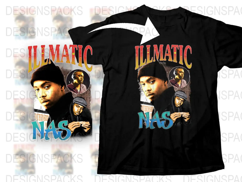 Nas Illmatic Hip Hop Album Cover Art Graphic Png Digital Download