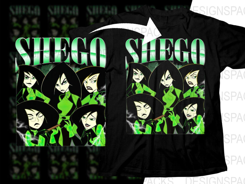 Shego Green and Black Action Packed Bootleg Png Digital Download