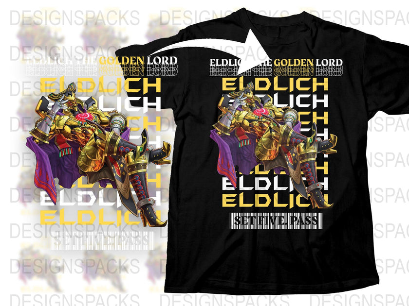 Golden Eldlich Design Graphic Anime Png Digital Download