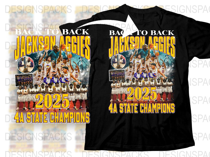 Jackson Aggies 2025 4A State Champions Team Png Digital Download