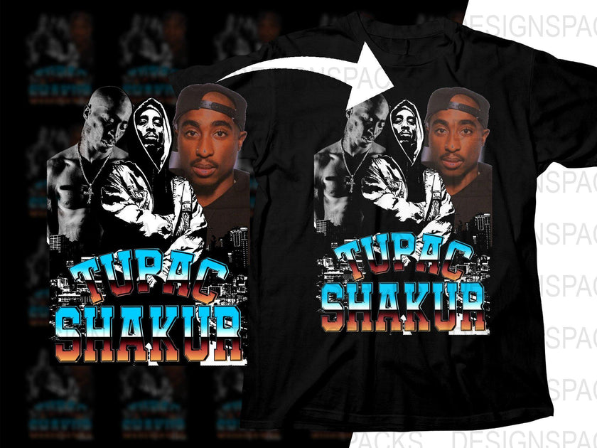 Tupac Shakur Tribute Graphic Design Png Digital Download
