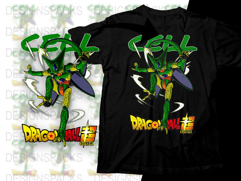 Dragon Ball Super Cell Character Graphic Png Digital Download