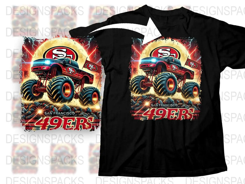 San Francisco 49ers Monster Truck Graphic Png Digital Download