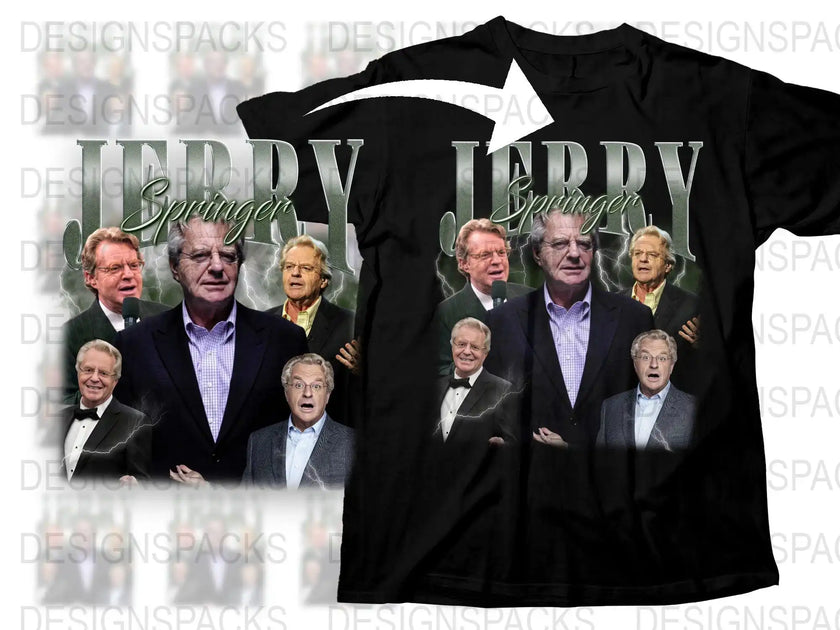 Jerry Springer Bootleg With Jerry Springer Multiple Portraits Png Digi