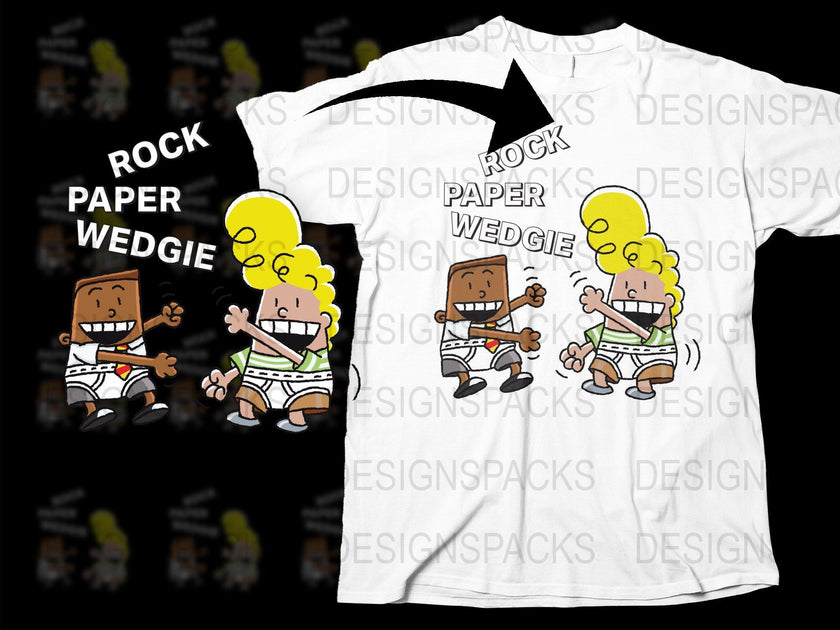 Rock Paper Wedgie Graphic Design Png Digital Download