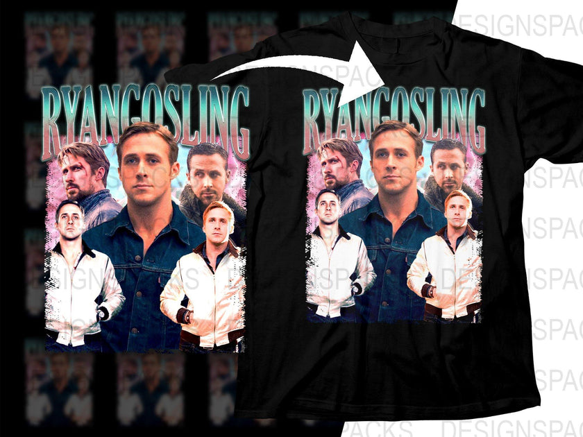 Ryan Gosling Iconic Collage Bootleg Png Digital Download