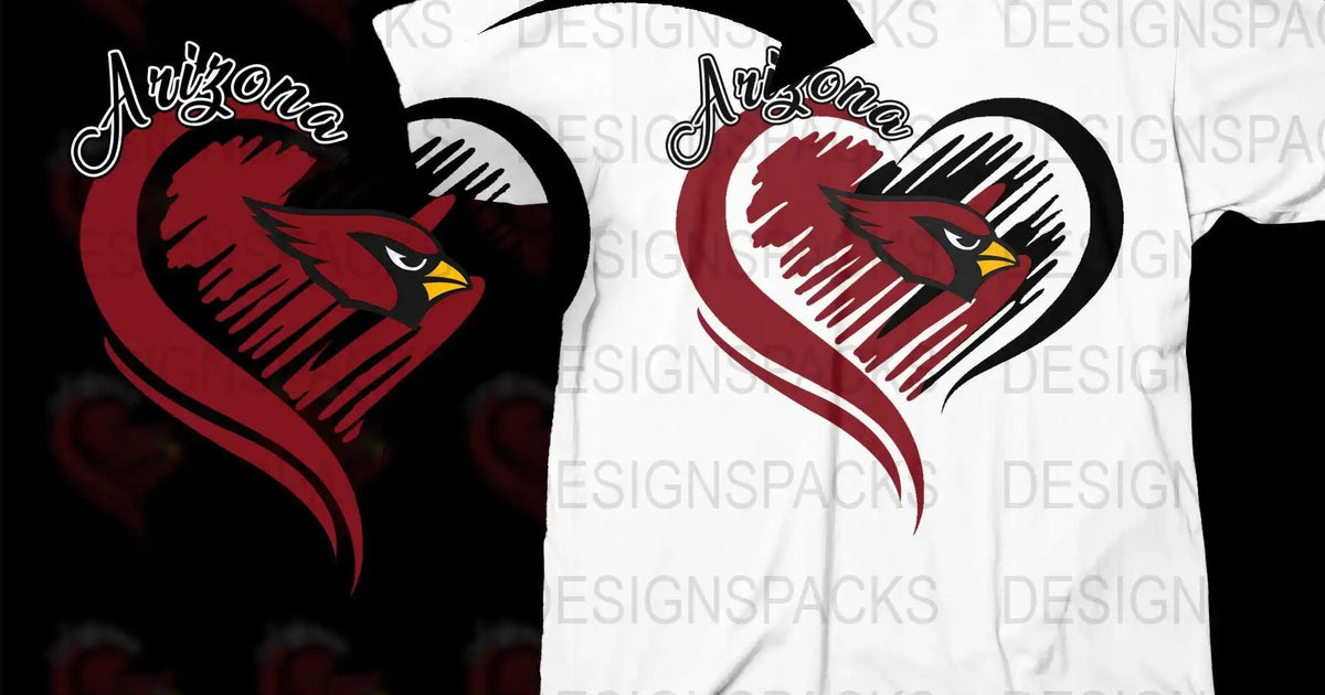 Arizona Cardinals Heart Design Png Digital Download – DESIGNSPACKS