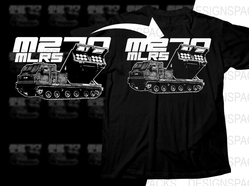 MLRS M270 Rocket Launcher with US Army Design Png Digital Download