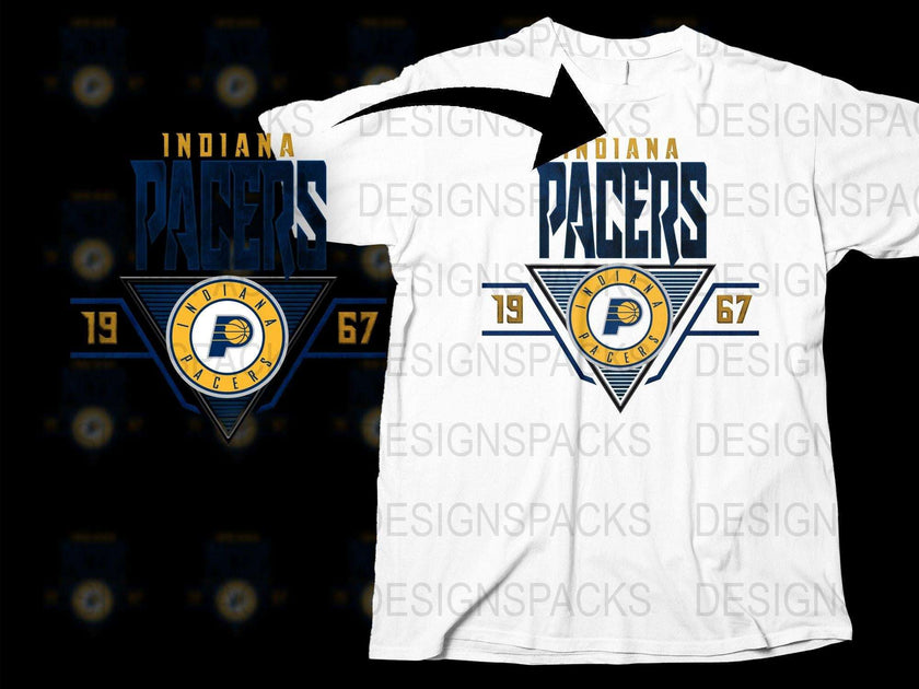 Retro Indiana Pacers 1967 Logo Graphic Png Digital Download