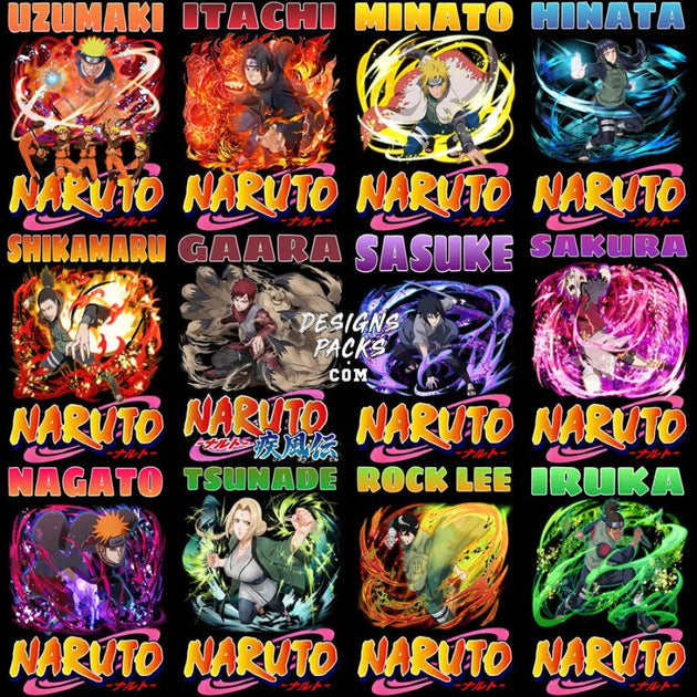 12 Anime V3 Designs Bundle PNG