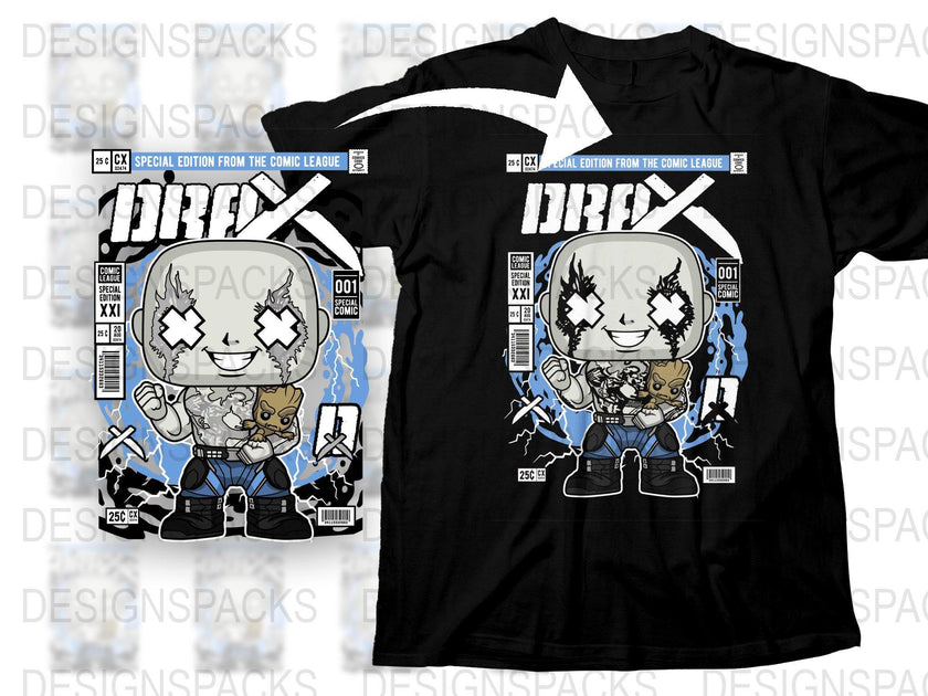 Drax With Groot Popculture Png Digital Download