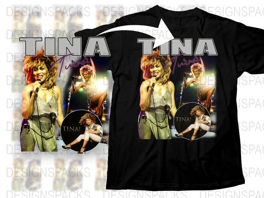 Tina Turner Concert Photography Graphic Design Png Digital Download