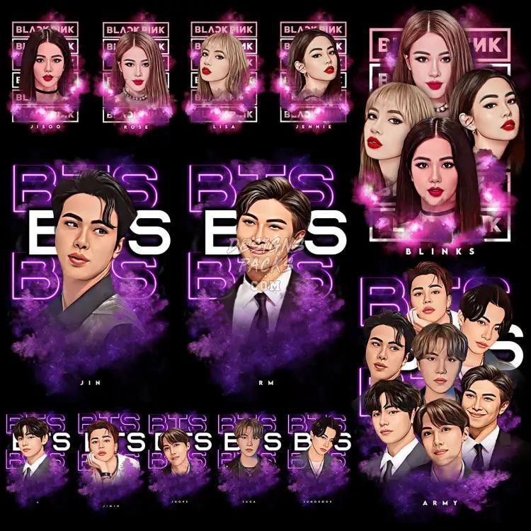 13 KPOP Dual Band Designs Bundle PNG