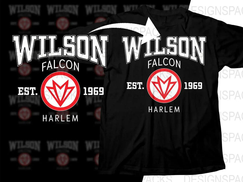 Retro Wilson Harlem Falcon 1969 Logo Png Digital Download