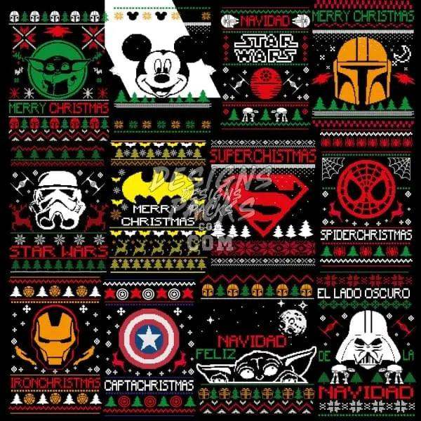 14 Ugly Christmas Designs Bundle PNG