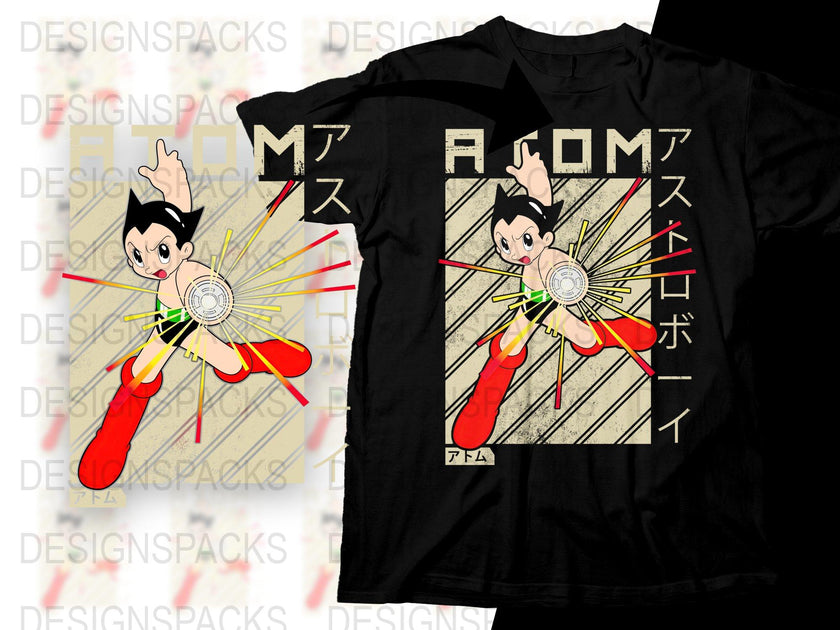 Atom Japanese Design Anime Png Digital Download