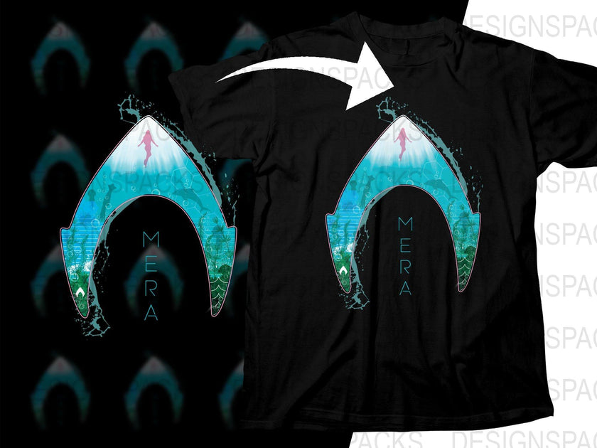 Aquaman Atlantis Mera Symbol Artwork Png Digital Download