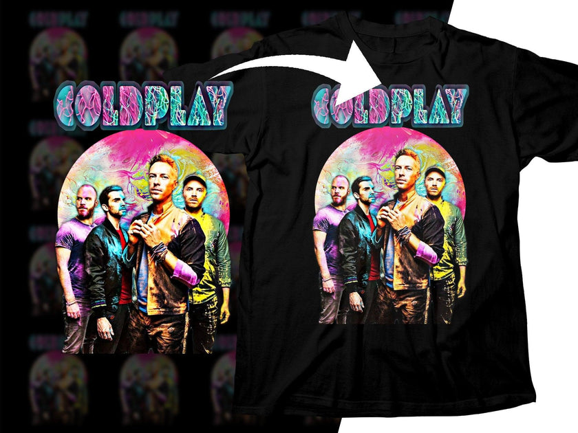 Colorful Coldplay Band Members Artistic Png Digital Download