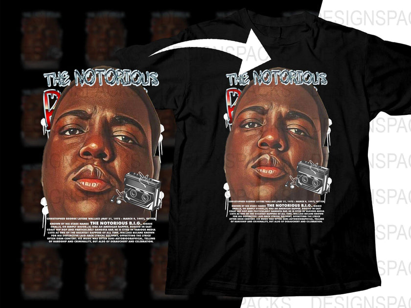 The Notorious B.I.G. Iconic Rapper Graphic Png Digital Download