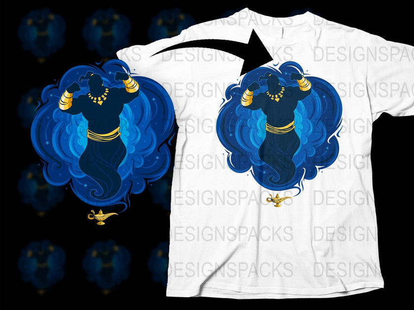 Enchanting Magical Genie Artwork Decorated Png Digital Download