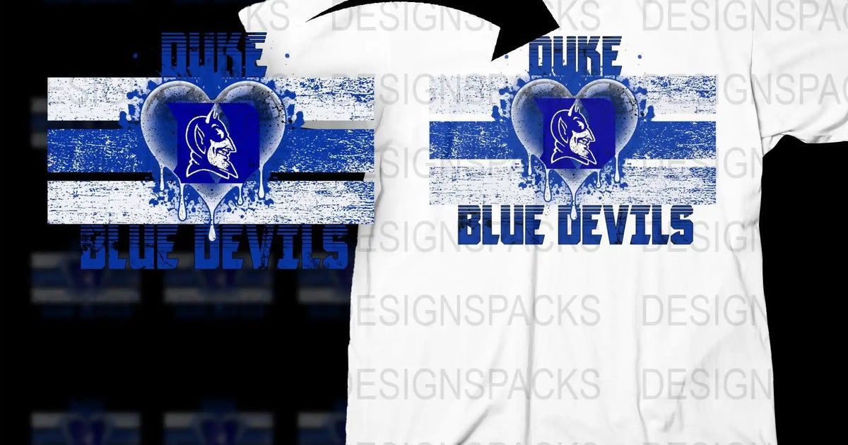 Duke Blue Devils Heart Graphic Design Png Digital Download – DESIGNSPACKS