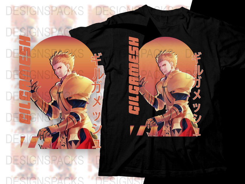 Gilgamesh Anime Design Graphic Png Digital Download