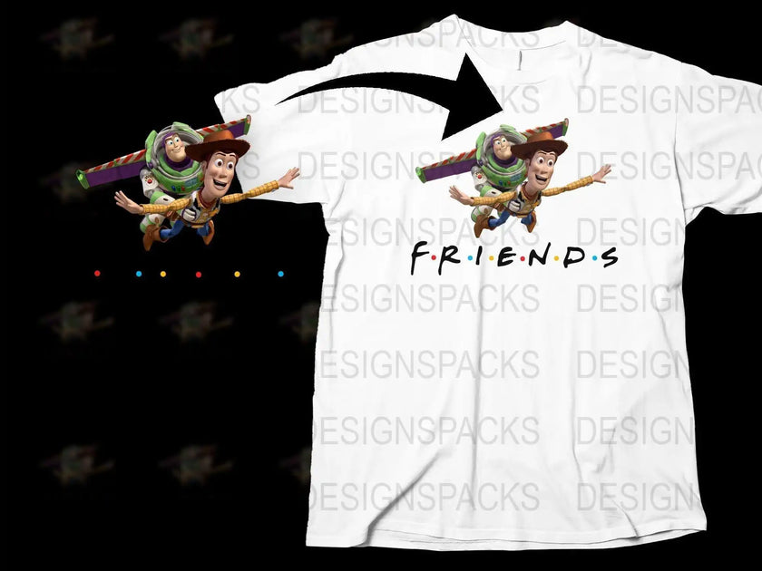 Buzz Lightyear and Woody Friends Png Digital Download
