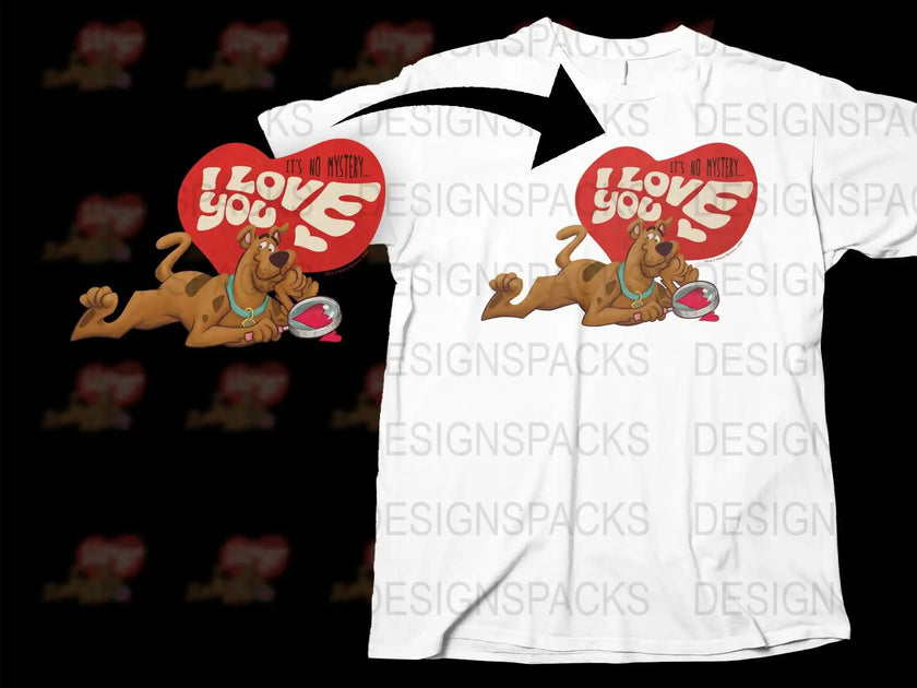 It's No Mystery I Love You Scooby Doo Png Digital Download