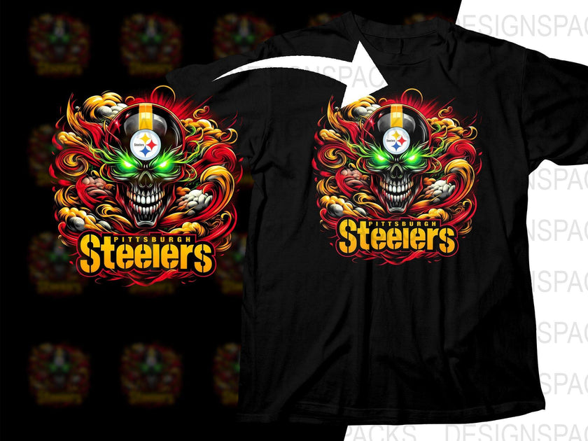 Pittsburgh Steelers Fiery Mascot Graphic Png Digital Download