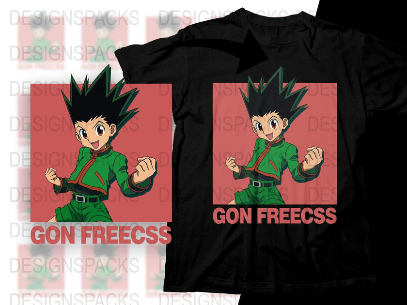 Vibrant Gon Freecss Anime Graphic Png Digital Download