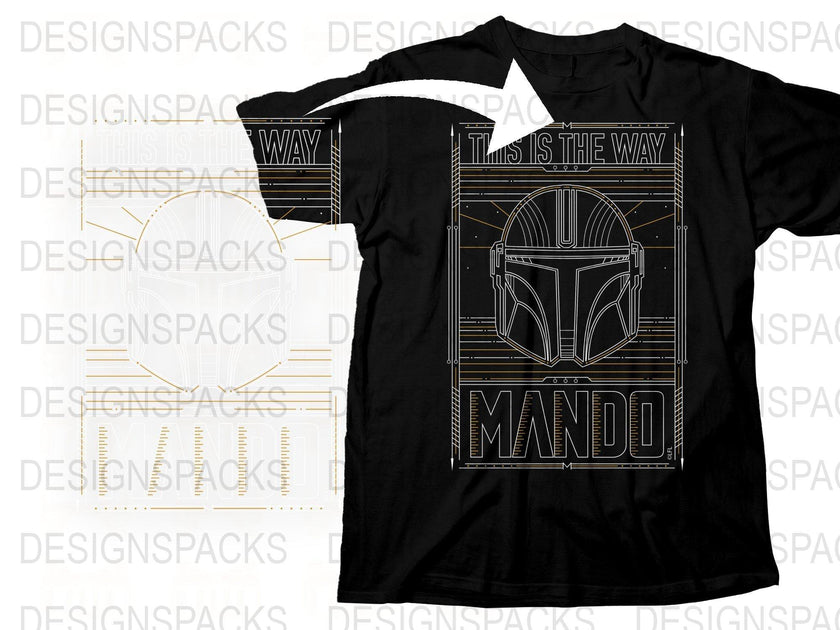 This Is The Way Mando Mandalorian Helmet Png Digital Download