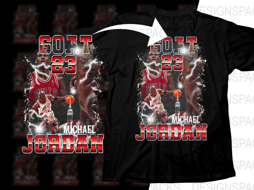 Legendary Michael Jordan GOAT 23 Chicago Bulls Bootleg Png Digital Dow