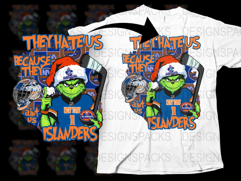 New York Islanders Grinch Christmas Hockey Png Digital Download